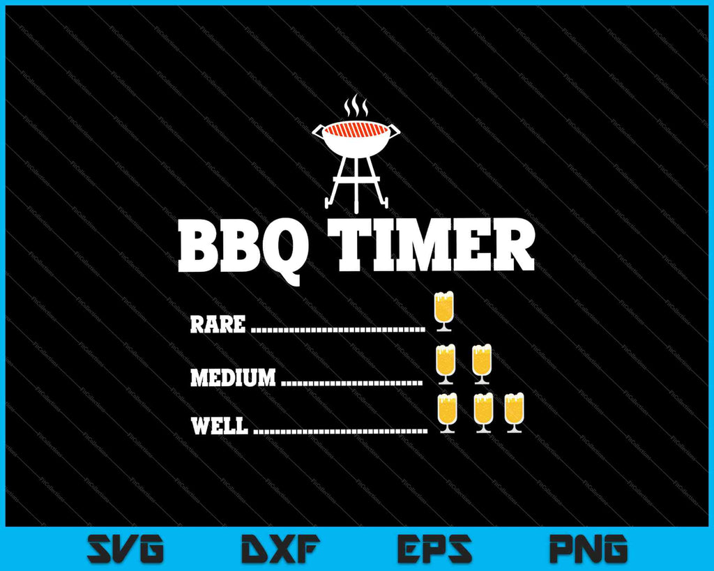 BBQ Timer Barbecue Shirt SVG PNG Files – creativeusarts
