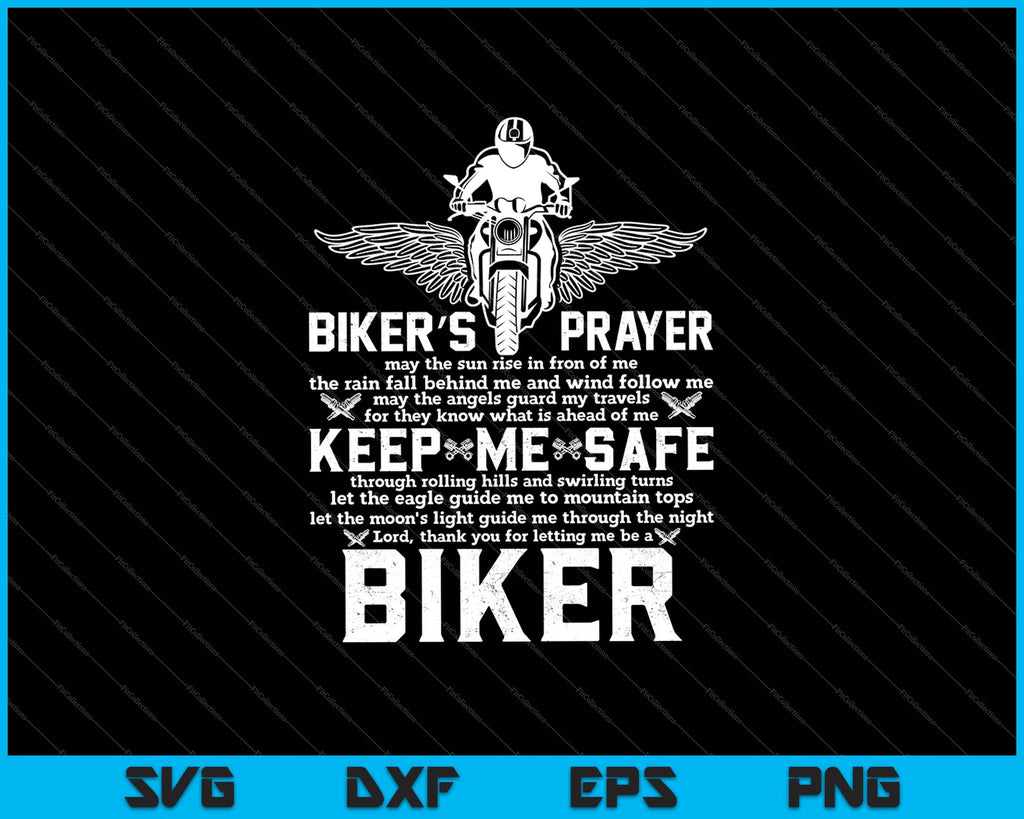 Biker's Prayer Funny Biker SVG PNG Files – creativeusarts