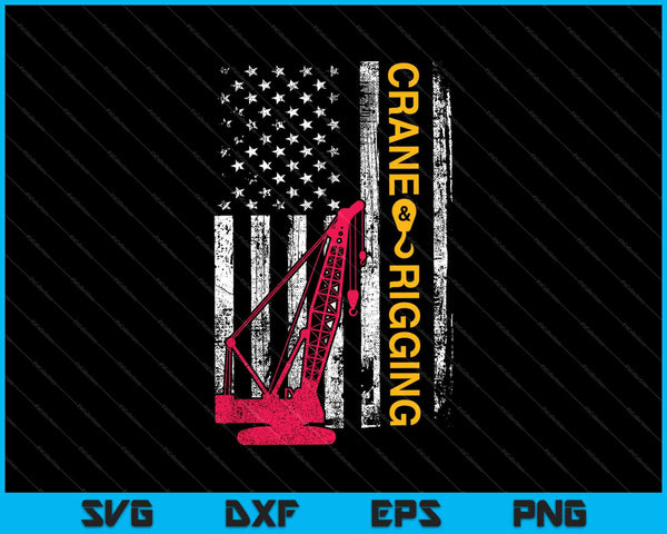 Crane Operator Rigger American Flag SVG PNG Files – creativeusarts