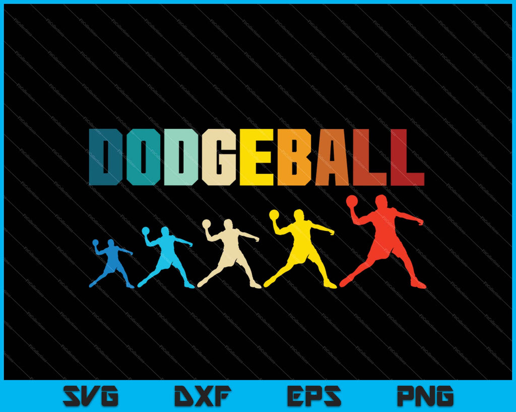 Dodgeball Player Retro Pop Art Dodgeball SVG PNG Files – creativeusarts