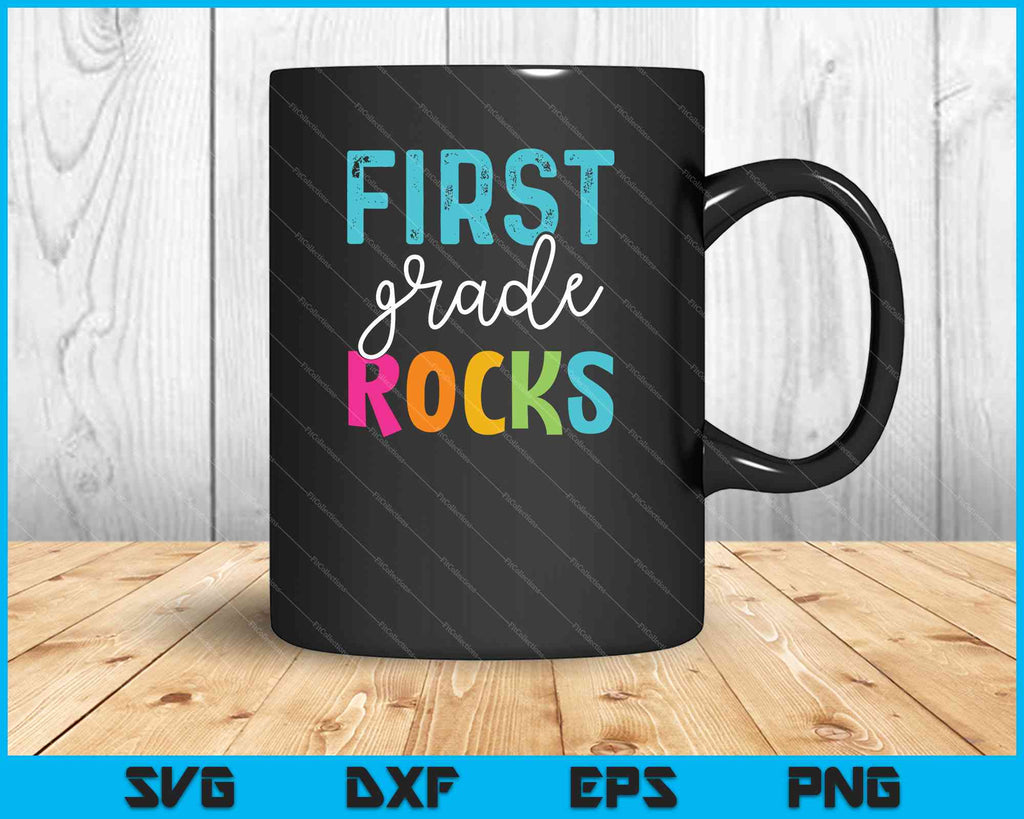 First Grade Rocks SVG PNG Files – creativeusarts
