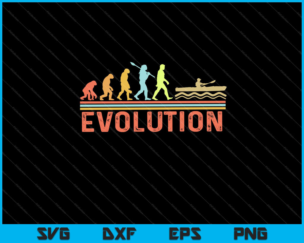 Funny Kayak evolution Svg Files – creativeusarts