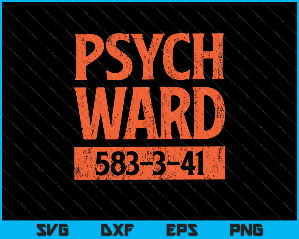 Halloween Psych Ward Costume SVG PNG Cutting Printable Files ...