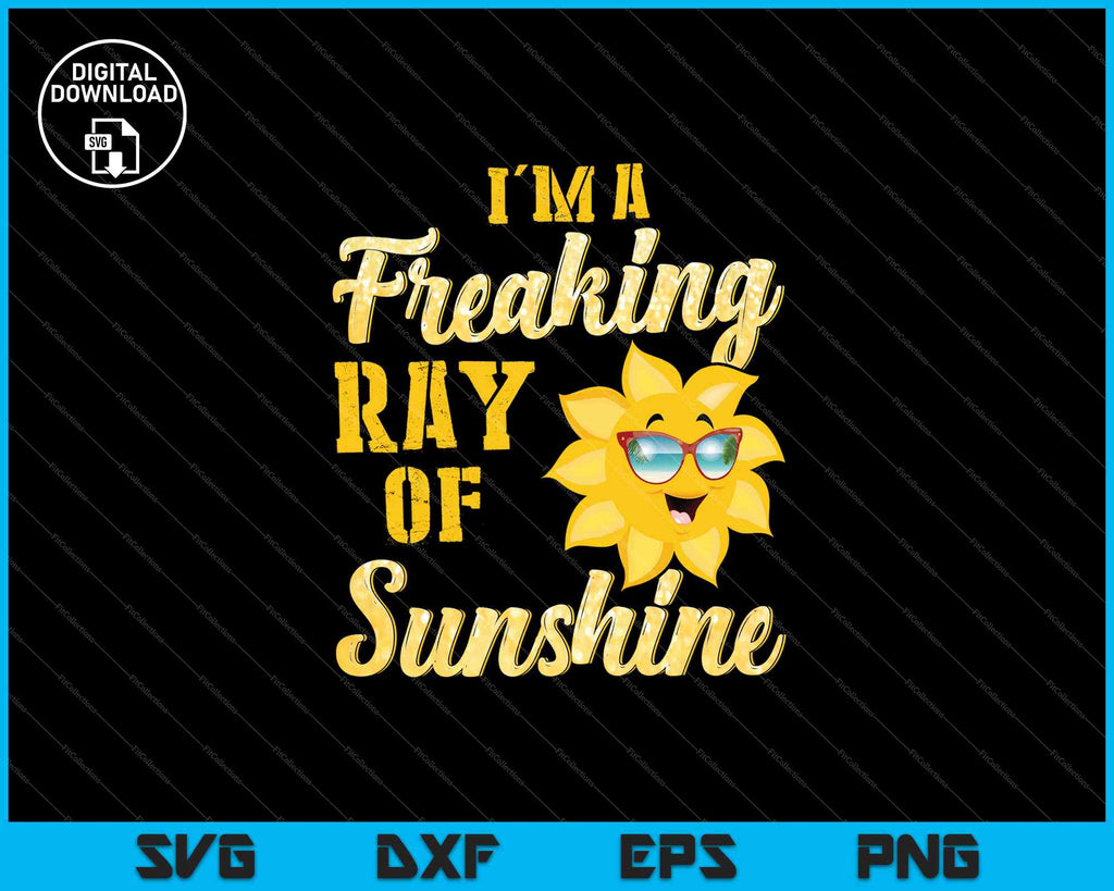 I'm a Freaking Ray of Sunshine SVG PNG Cutting Printable Files ...