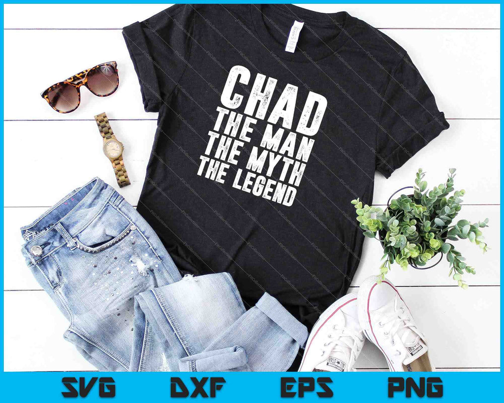 Mens Chad The Man The Myth The Legend SVG PNG Files – creativeusarts