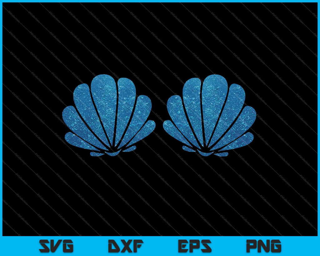 Mermaid Sea Shell Bra Costume SVG PNG Cutting Printable Files ...