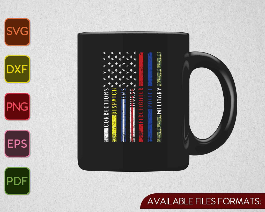 No One Fights Alone USA Flag SVG PNG Files – creativeusarts