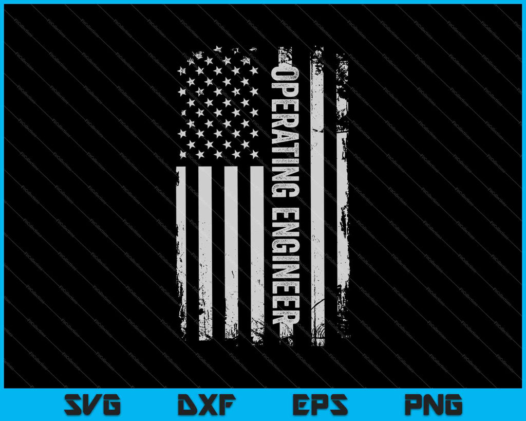 Operating Engineer US Flag SVG PNG Files – creativeusarts