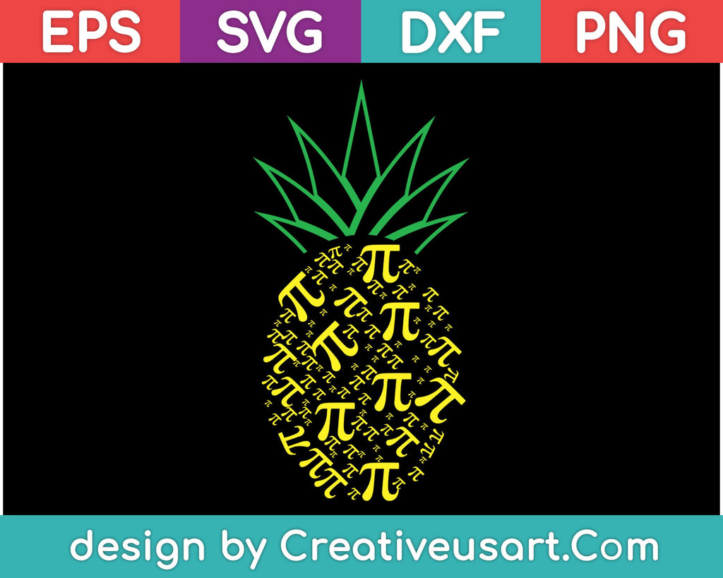 Pineapple Math Pi Day Mathematics Teacher Geek Nerd SVG Files ...