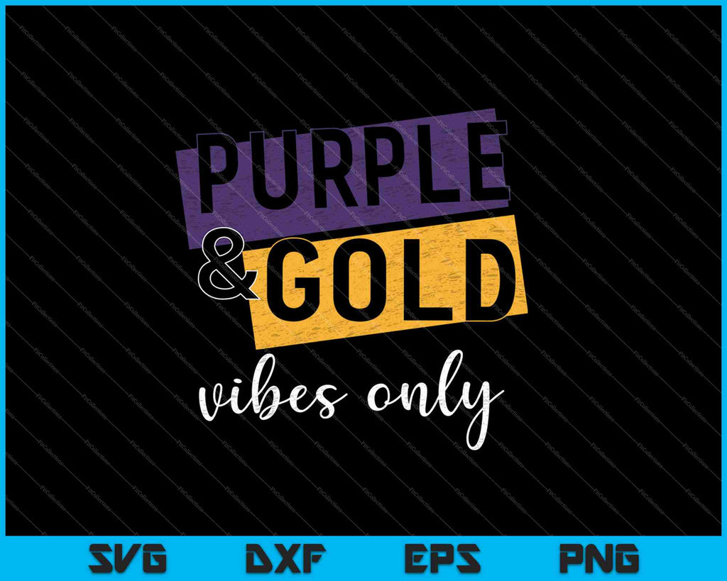 Purple & Gold Game Day Group SVG PNG Cutting Printable Files ...