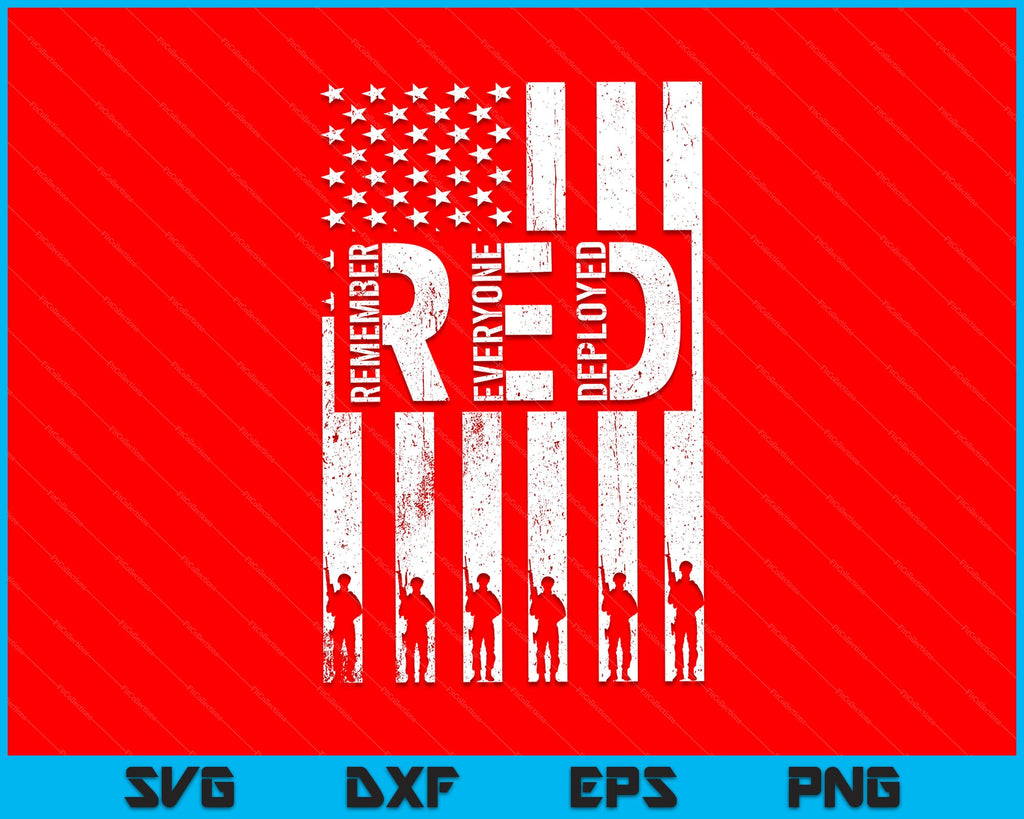 Remember Everyone Deployed Military American Flag SVG PNG Files ...