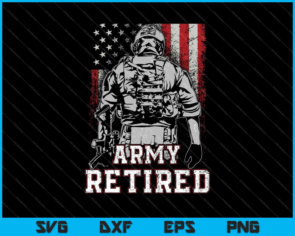 Retired Army US ARMY Retirement Gift SVG PNG Files – creativeusarts