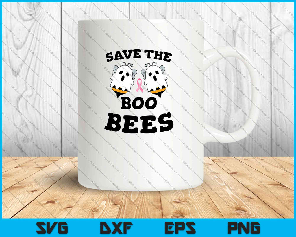 Save The Boo Bees Breast Cancer Awareness Halloween SVG PNG Files ...