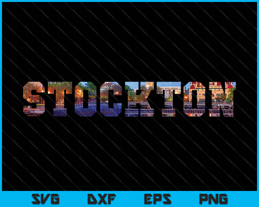 Stockton California Waterfront SVG PNG Files – creativeusarts