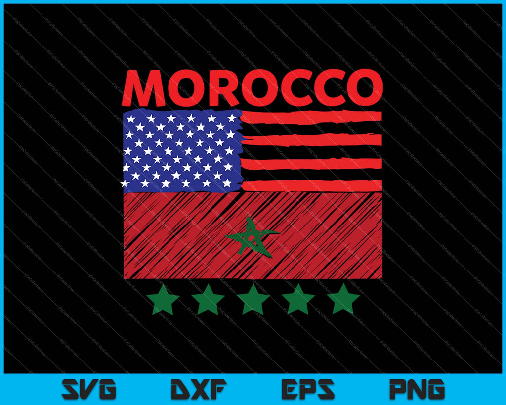 Usa Morocco Moors Peace Moorish Morocco American SVG PNG Files ...