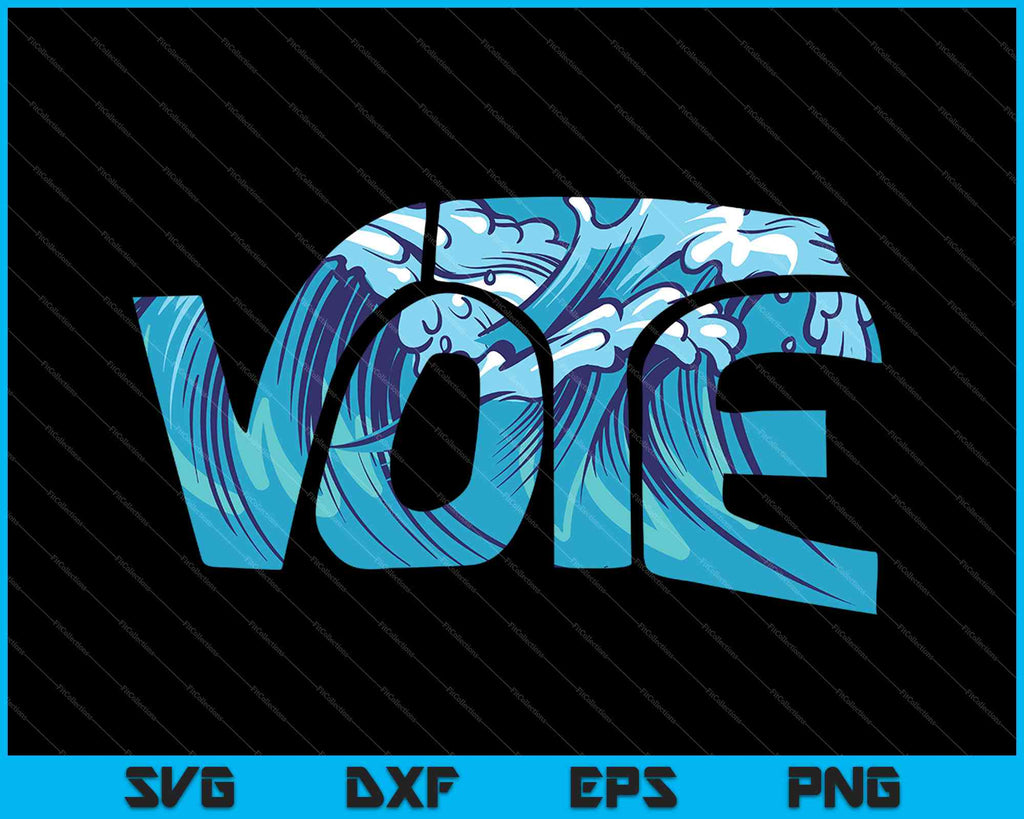 Vote Blue Wave Democratic President 2024 Resist Trump SVG PNG Files ...
